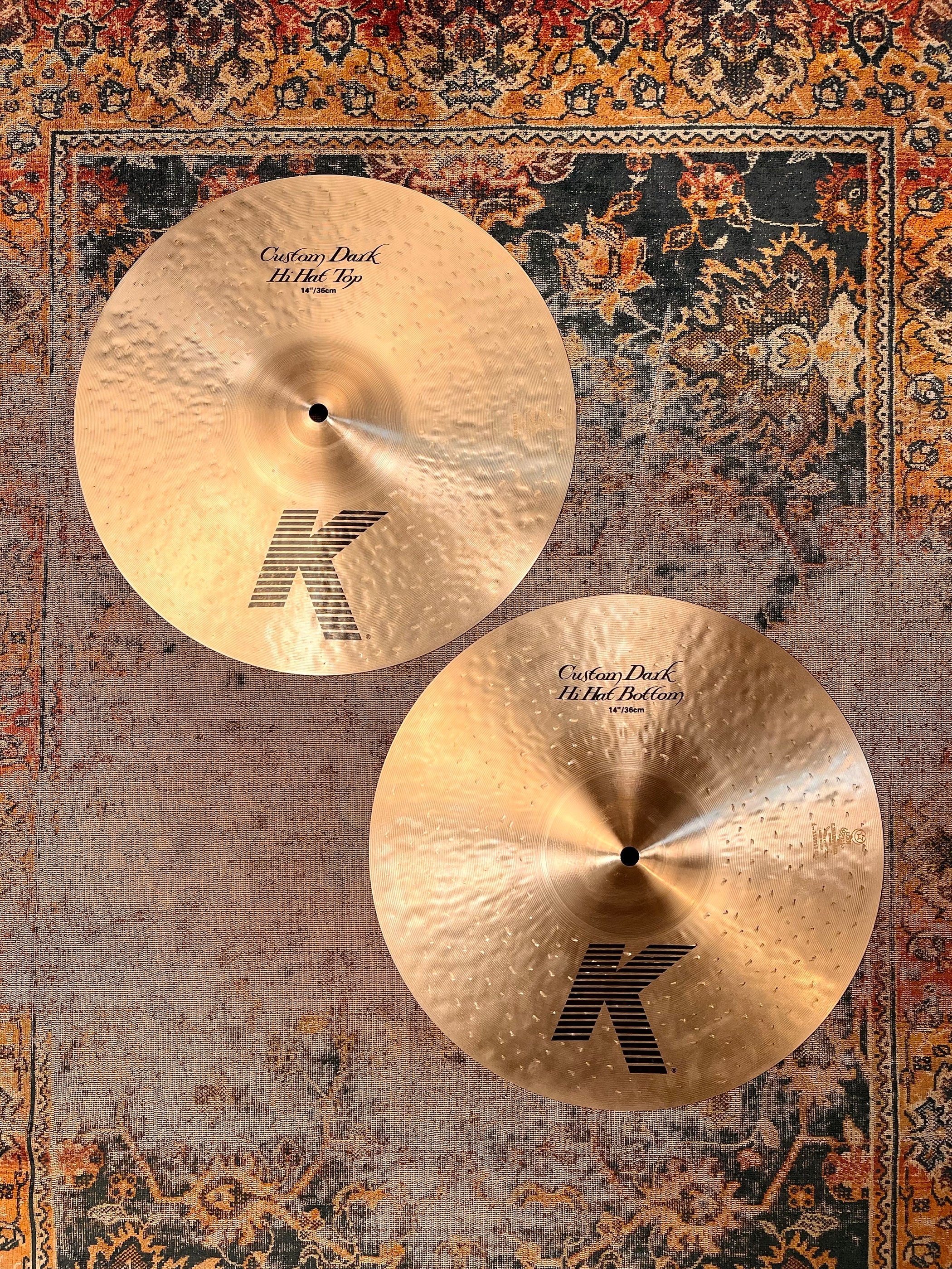 Zildjian K CUSTOM DARK 14” Hihats 1010 1252 g CLEAN CRISP DARK & Versa ...