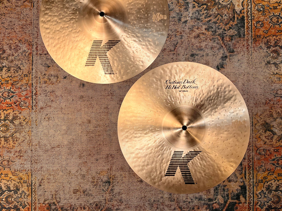 Zildjian K CUSTOM DARK 14” Hihats 1010 1252 g CLEAN CRISP DARK & Versa ...