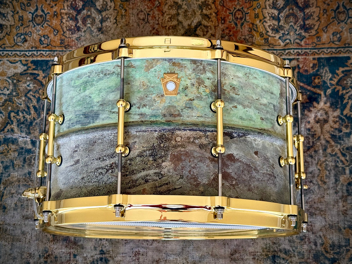ONE-of-a-KIND LUDWIG PROTOTYPE “AGED CRUSTY COPPER” 8” X 14” COPPERPHO ...